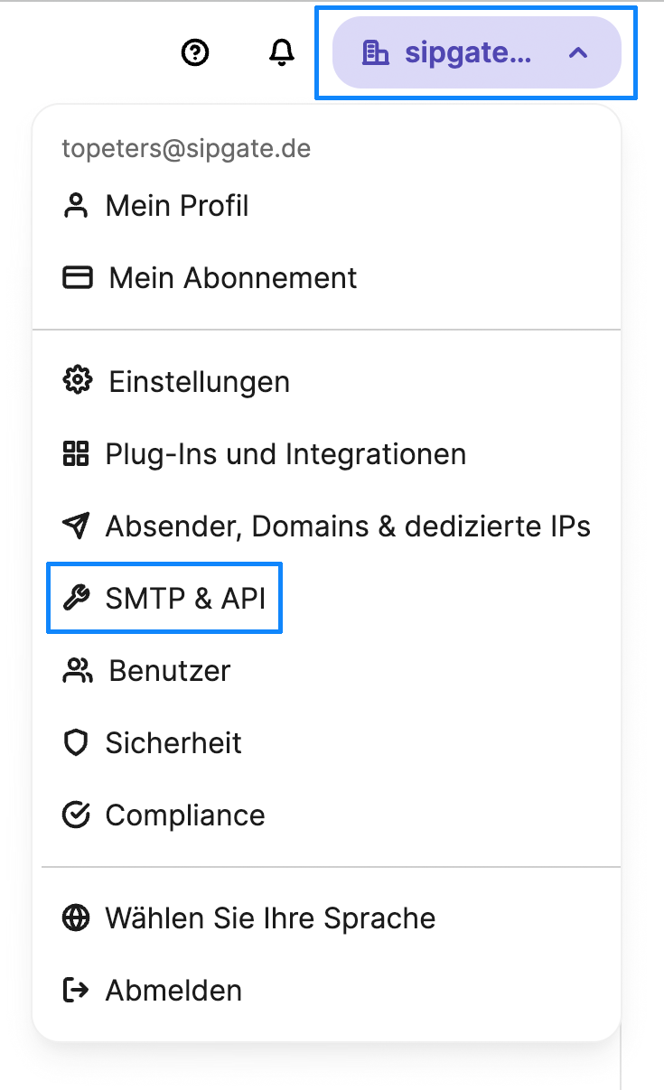 Brevo Integration – sipgate Hilfecenter